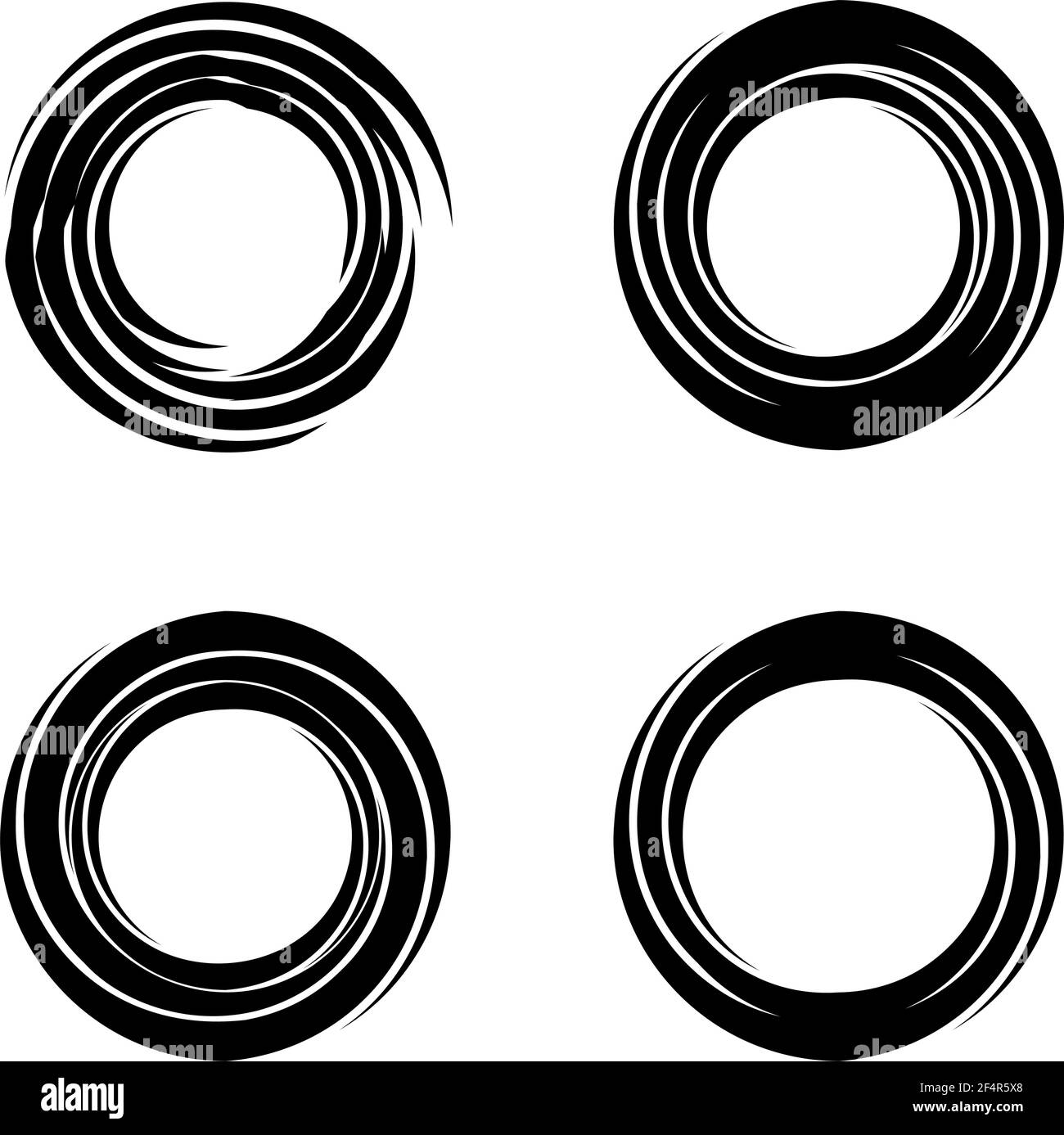 Geometric Shape Circle, Pinwheel Line Art Drawing Stock Vector Image ...