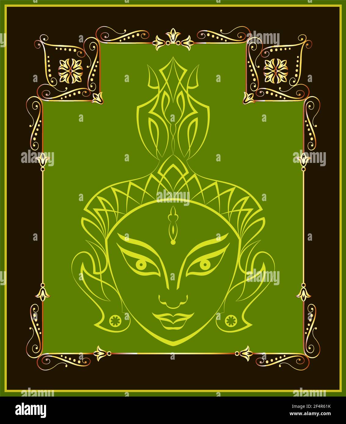 Durga Goddess of Power Vector Illustration Stock Vector Image & Art - Alamy
