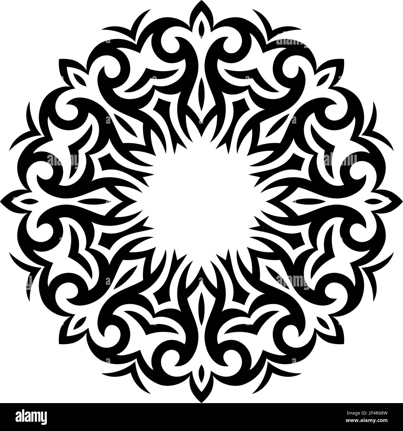 Tribal Tattoo Circular Vector Illustration Stock Vector Image & Art - Alamy