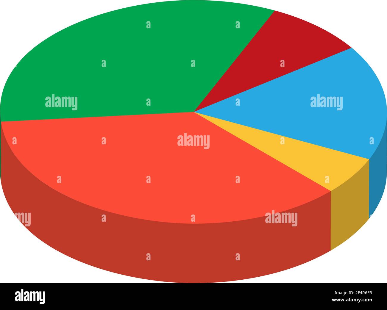 Pie Chart 3D Icon Vector Illustration Stock Vector Image & Art - Alamy
