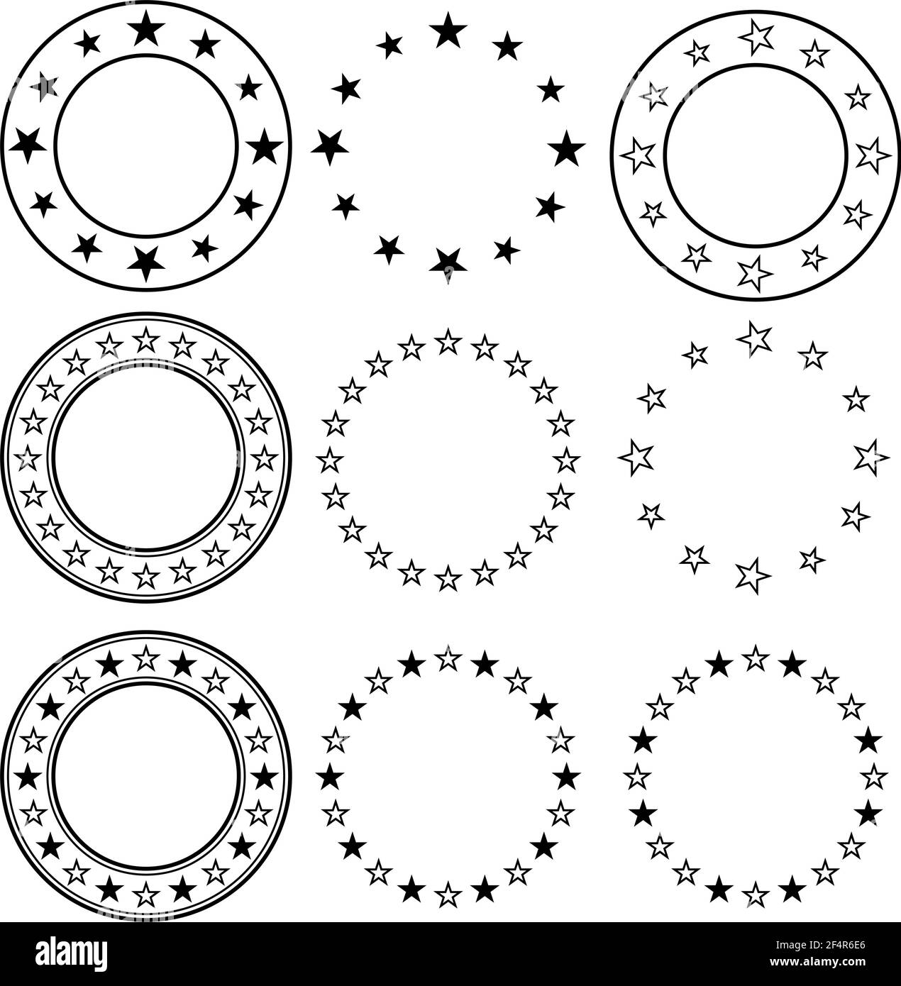 Stars In Circle Vector Illustration Stock Vector Image & Art - Alamy
