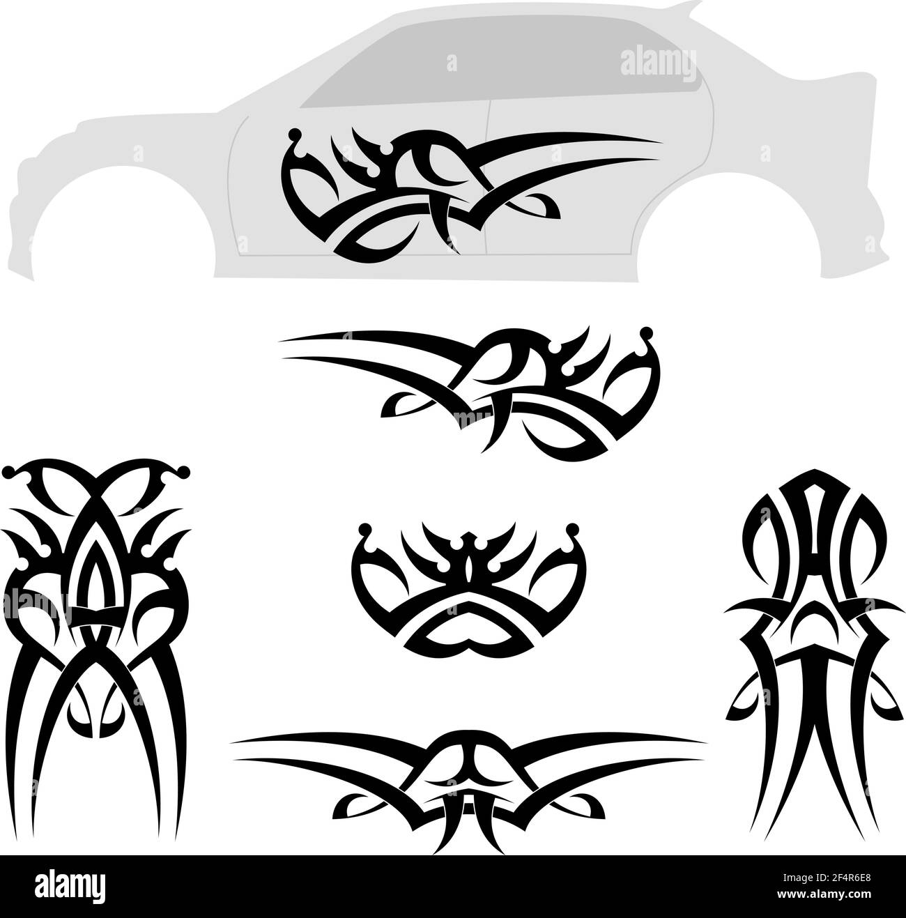Tribal Car Decal : Vinyl Ready, Vehicle Graphics Vector Illustration ...