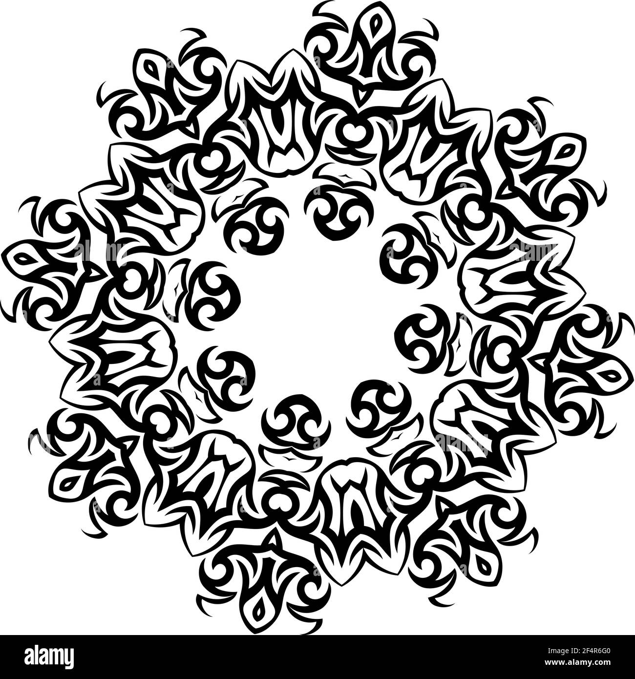 Tribal Tattoo Circular Vector Illustration Stock Vector Image & Art - Alamy