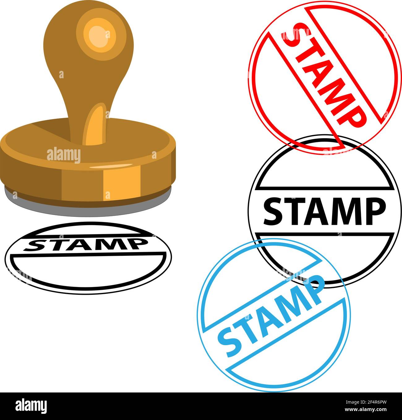 Rubber Stamp 3D Vector Illustration Stock Vector Image & Art - Alamy