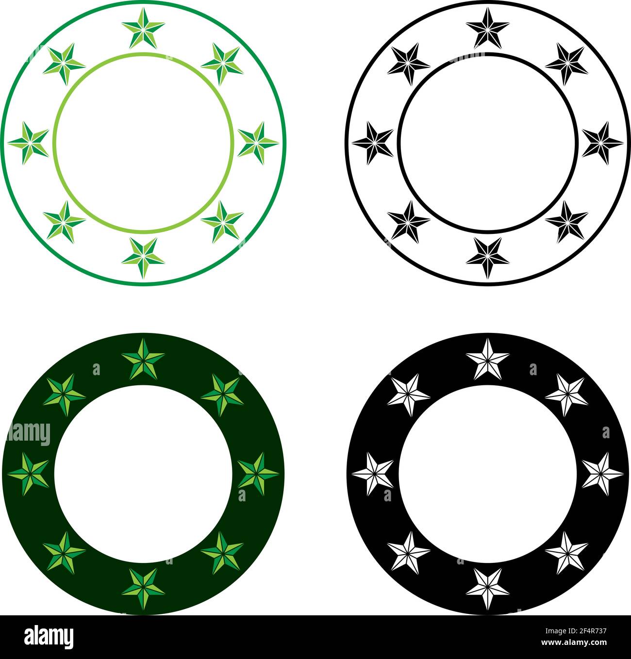 Stars In Circle Vector Illustration Stock Vector Image & Art - Alamy