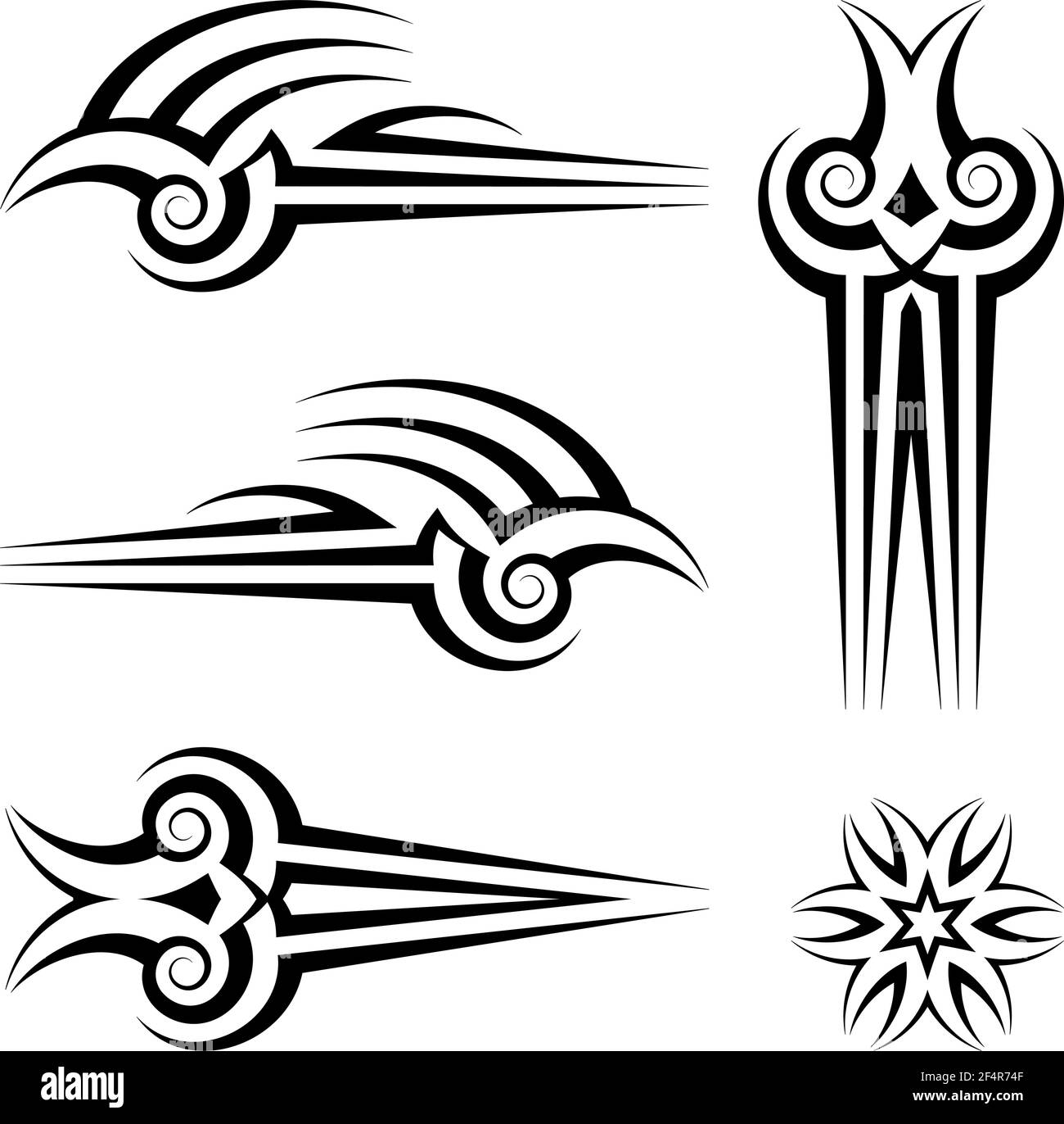 Tribal Car Decal : Vinyl Ready, Vehicle Graphics Vector Illustration ...