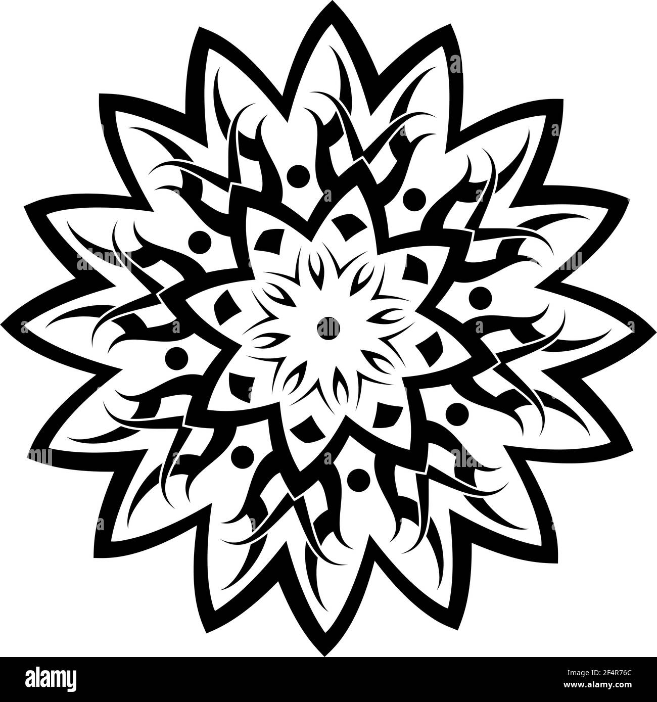 Tribal Tattoo Circular Vector Illustration Stock Vector Image & Art - Alamy