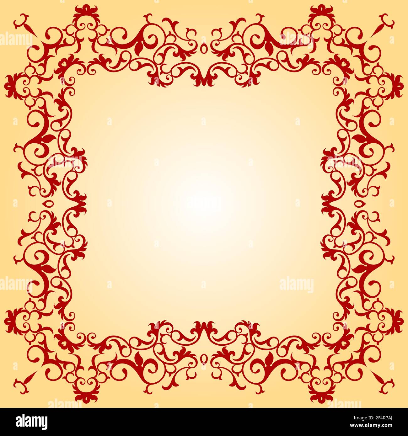 Vintage Floral Frame Border Design Vector Illustration Stock Vector ...