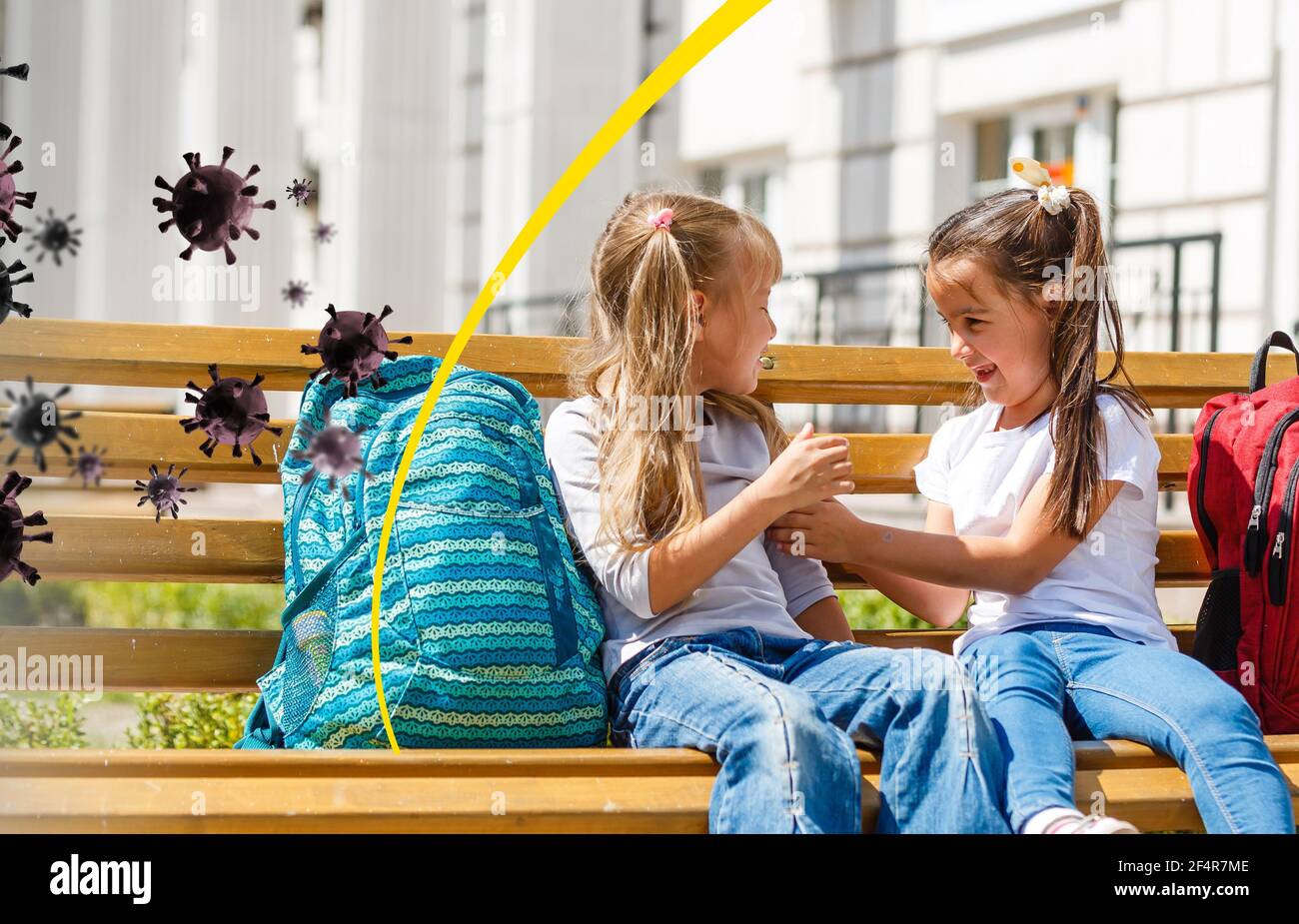 Strong immunity as shield protecting children virus, illustration Stock ...