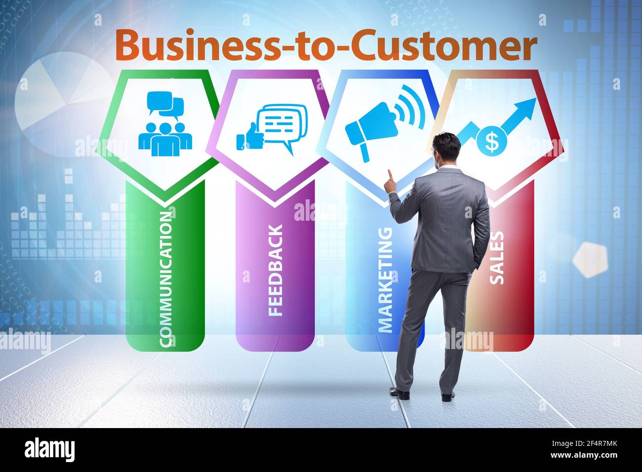 Business to customer concept with the business people Stock Photo - Alamy