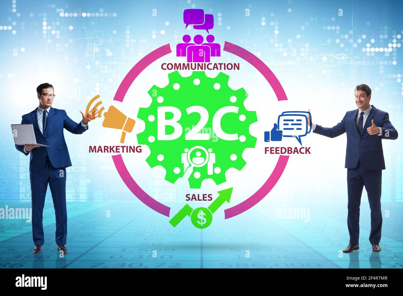 Business to customer concept with the business people Stock Photo - Alamy