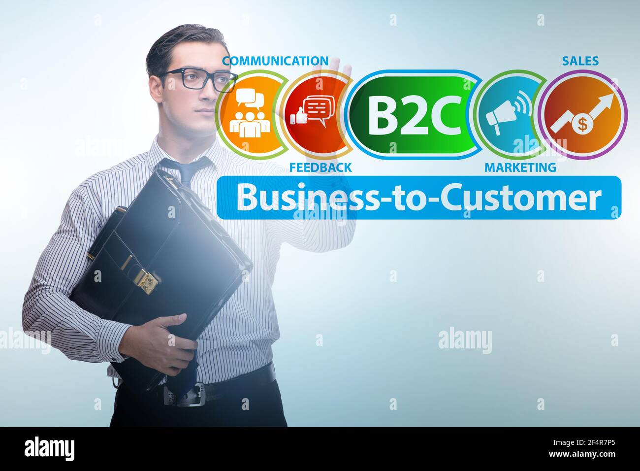 Business to customer concept with the business people Stock Photo - Alamy