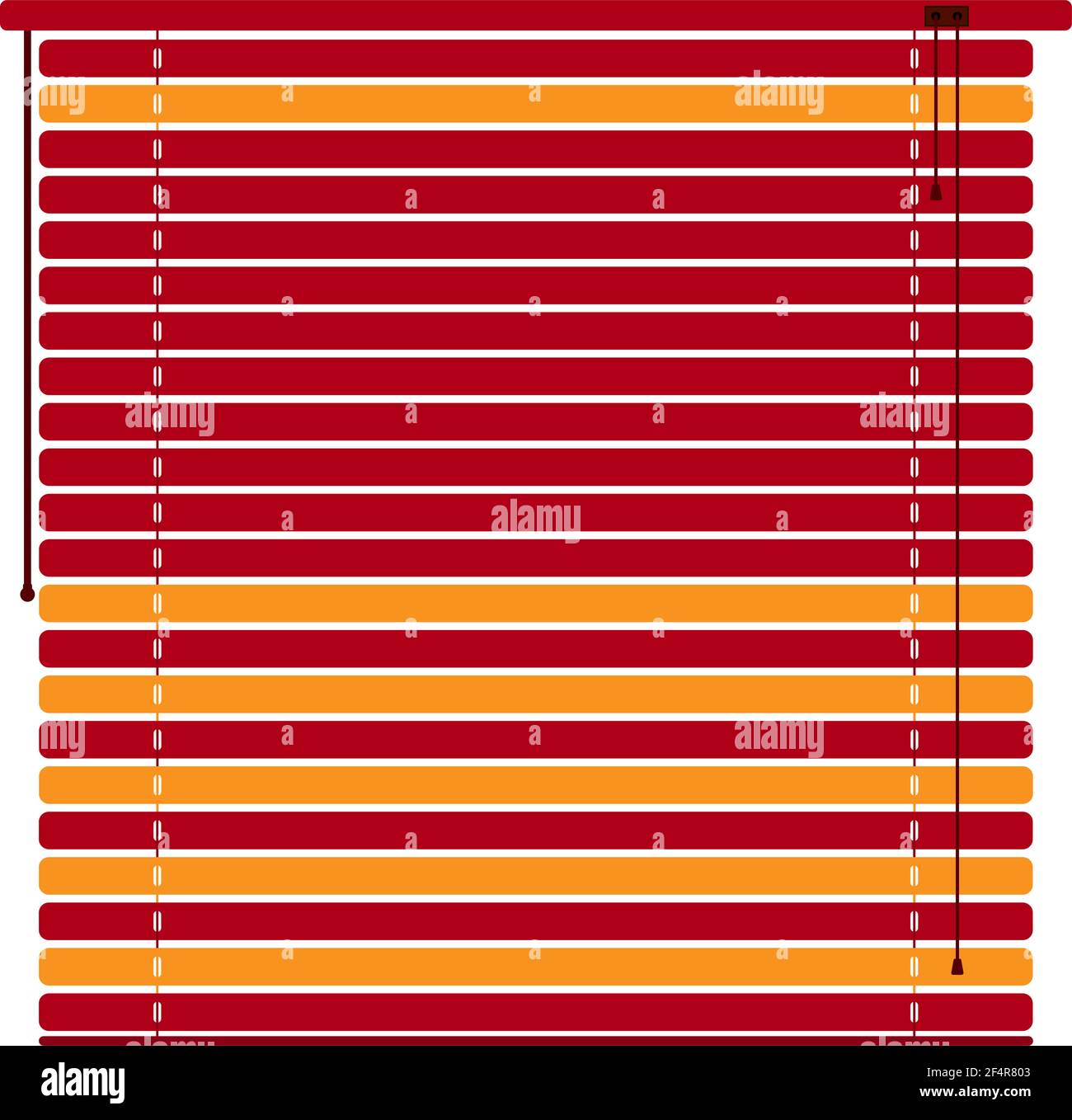 Window Sun Blind Red Orange Vector Illustration Stock Vector Image ...