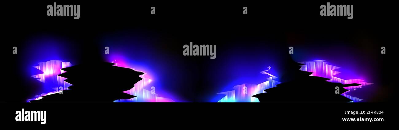 Magic glow in ground cracks, glowing texture Stock Vector Image & Art ...