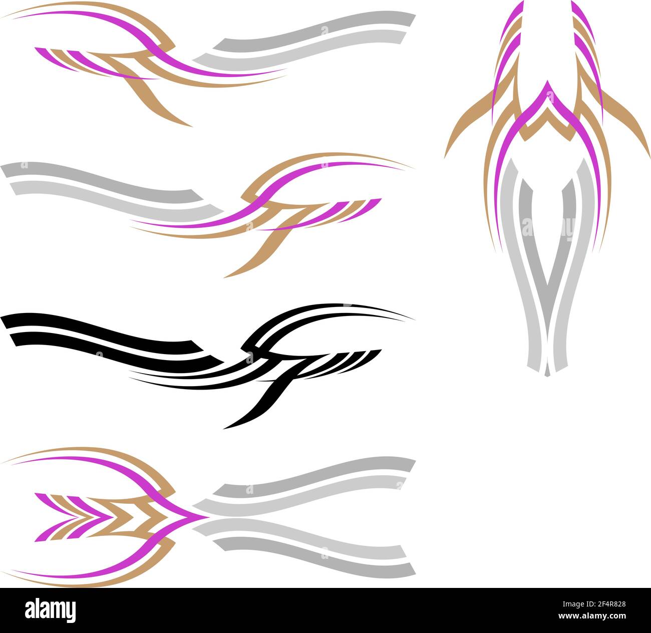 Vehicle Graphics, Stripe : Vinyl Ready Vector Art Stock Vector Image ...