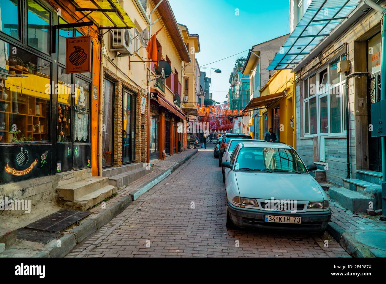 Balat, Istanbul, Turkey - February 23, 2021 - street photography of a ...