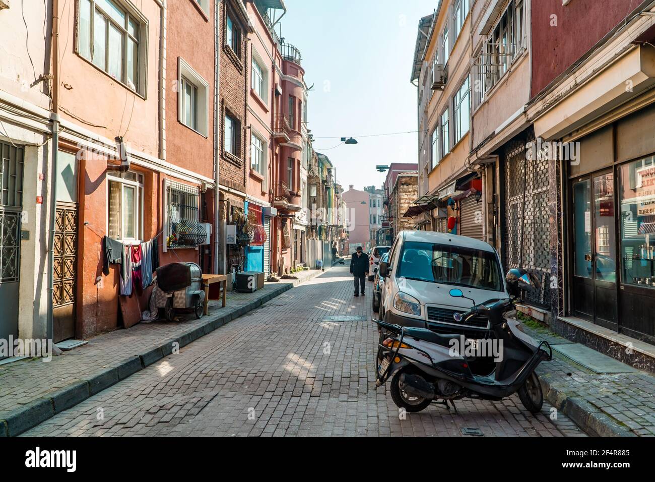 Balat, Istanbul, Turkey - February 23, 2021 - street photography of a ...