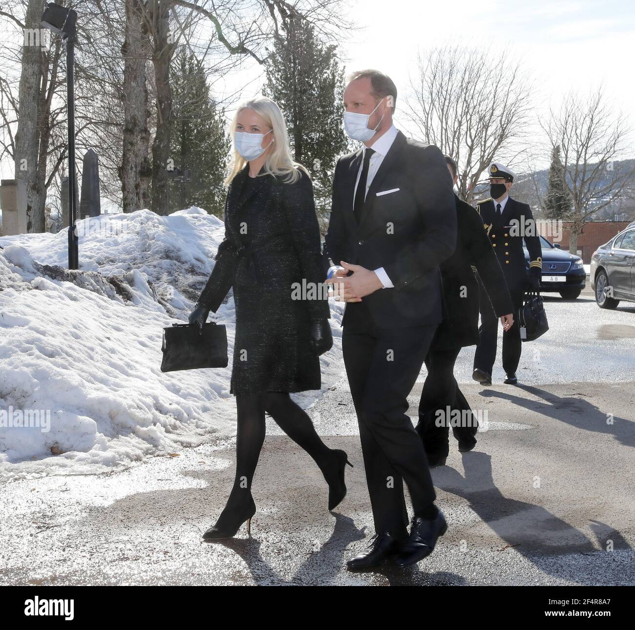 The funeral of Erling Lorentzen in Asker Church, Norway on March 22 ...