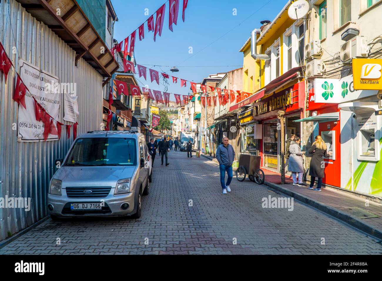 Balat, Istanbul, Turkey - February 23, 2021 - street photography of a ...