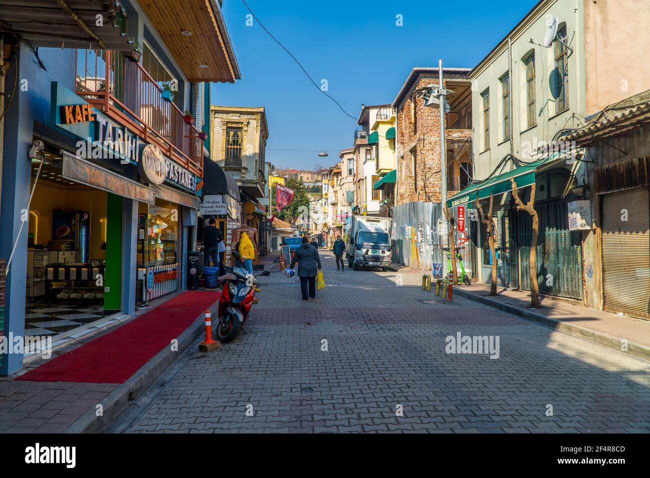 Balat, Istanbul, Turkey - February 23, 2021 - street photography of a ...