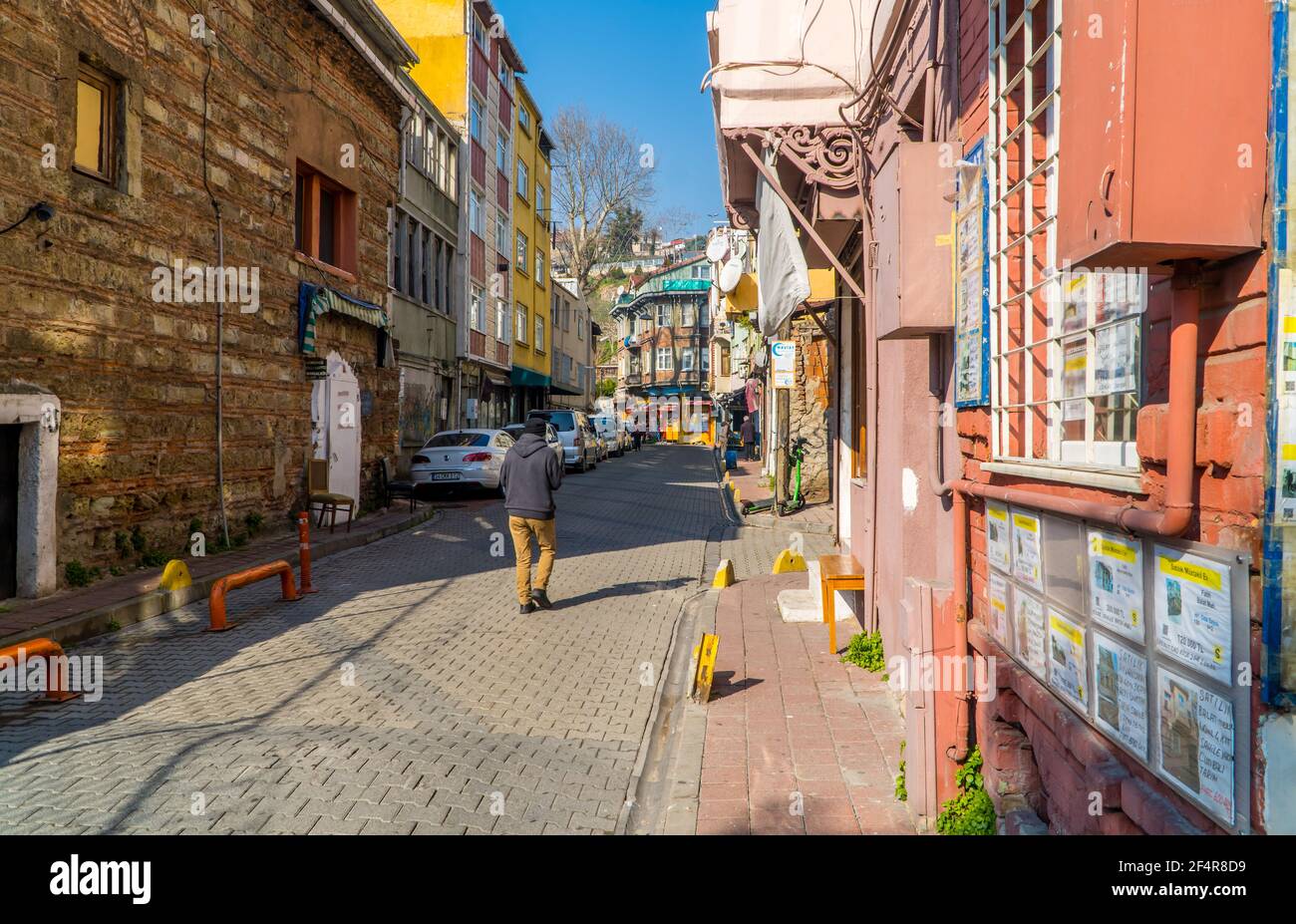 Balat, Istanbul, Turkey - February 23, 2021 - street photography of a ...