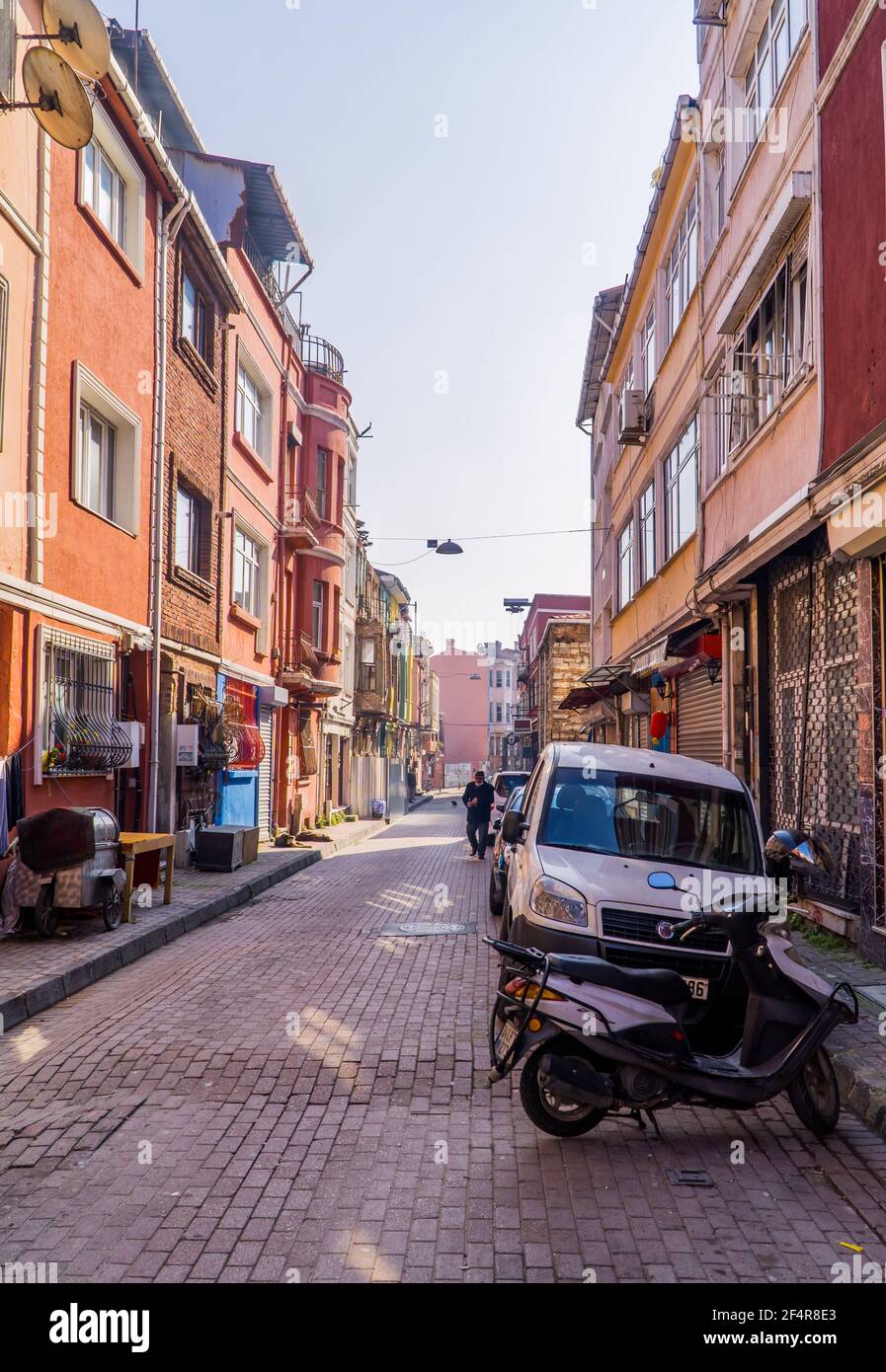 Balat, Istanbul, Turkey - February 23, 2021 - street photography of a ...