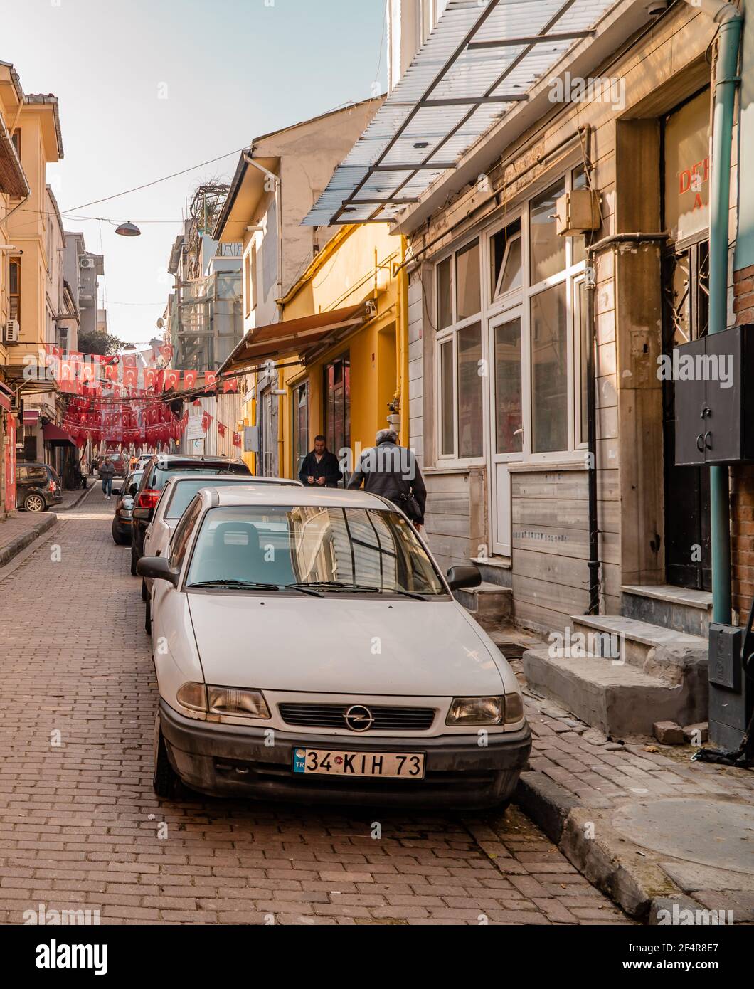 Balat, Istanbul, Turkey - February 23, 2021 - street photography of a ...