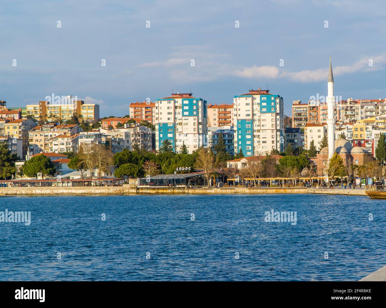 Canakkale, Turkey - March 1, 2021 - street view of the city of ...