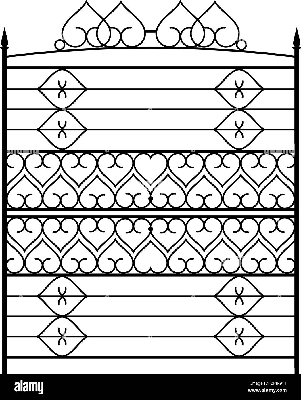 Wrought Iron Gate, Door, Fence, Window, Grill, Railing Design Stock ...