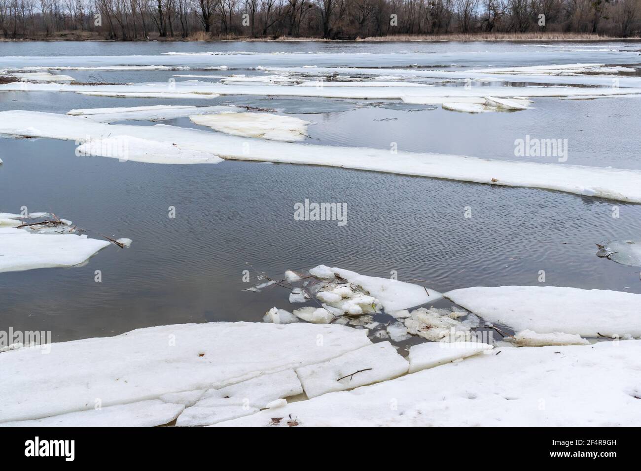 Melting ice on river floe hi-res stock photography and images - Alamy