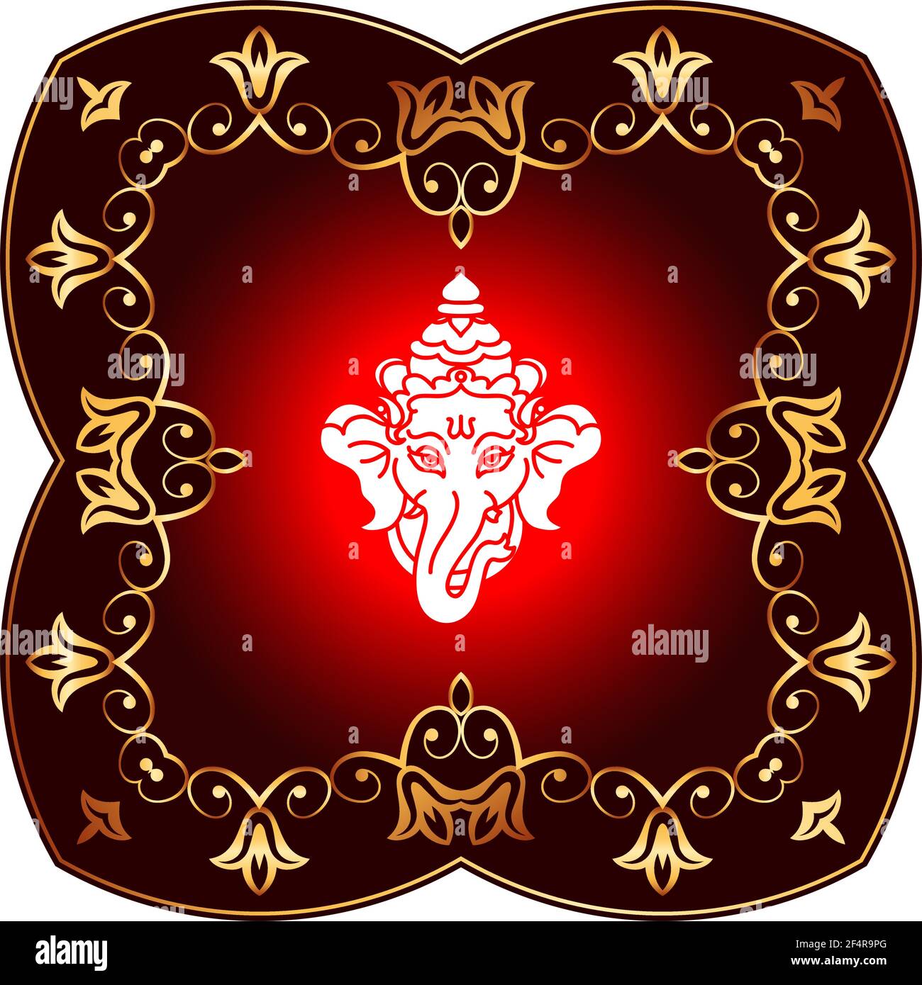 Ganesha The Lord Of Wisdom Vector Illustration Stock Vector Image & Art ...