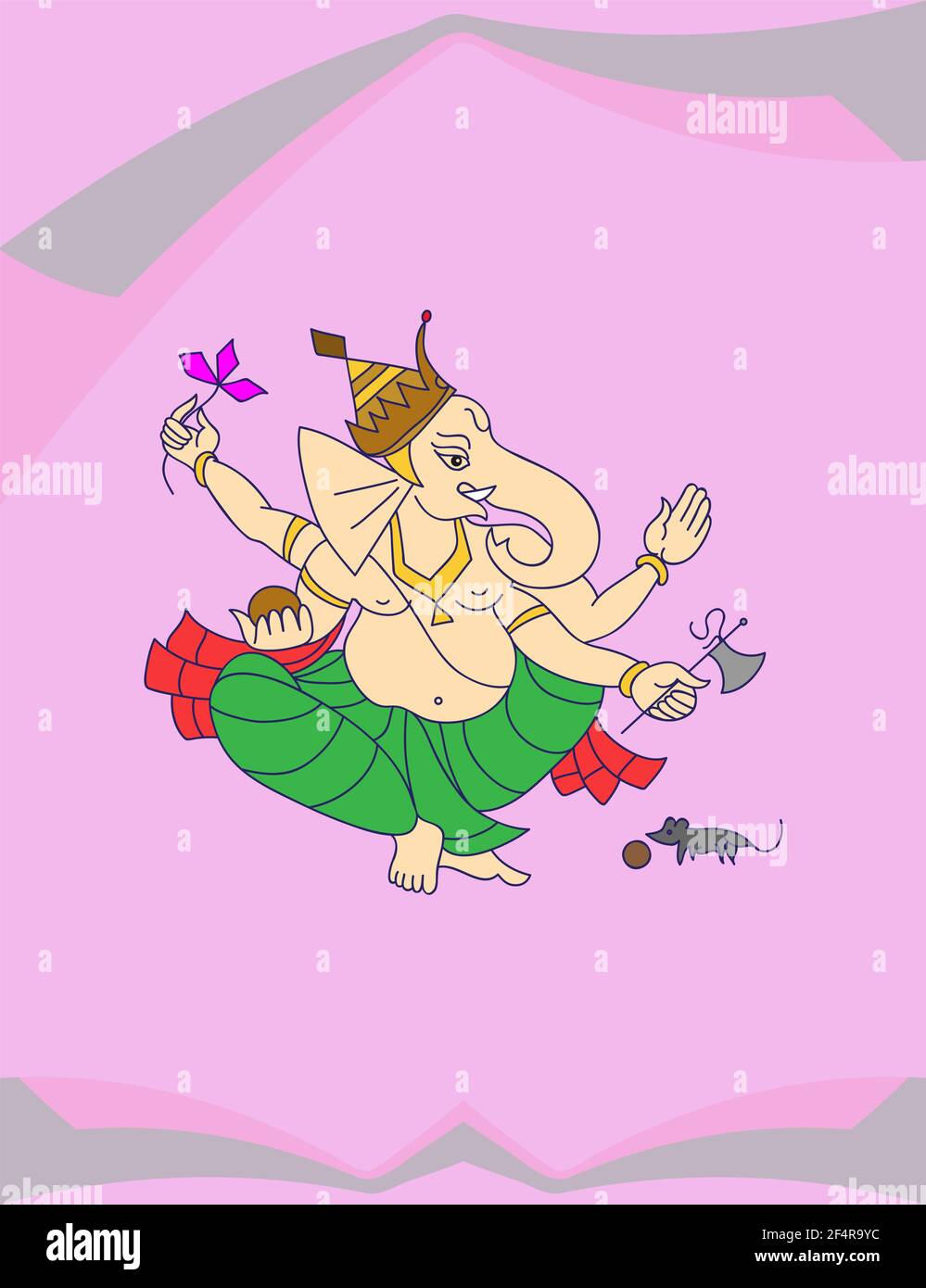 Ganesha The Lord Of Wisdom Vector Illustration Stock Vector Image & Art ...