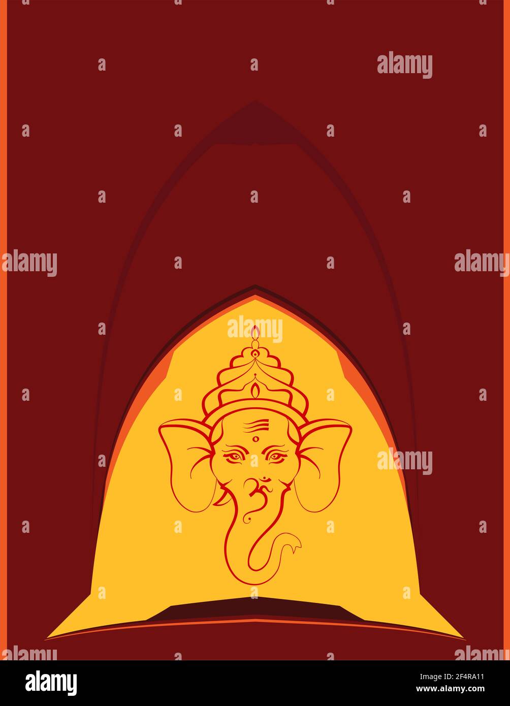 Ganesha The Lord Of Wisdom Vector Illustration Stock Vector Image & Art ...