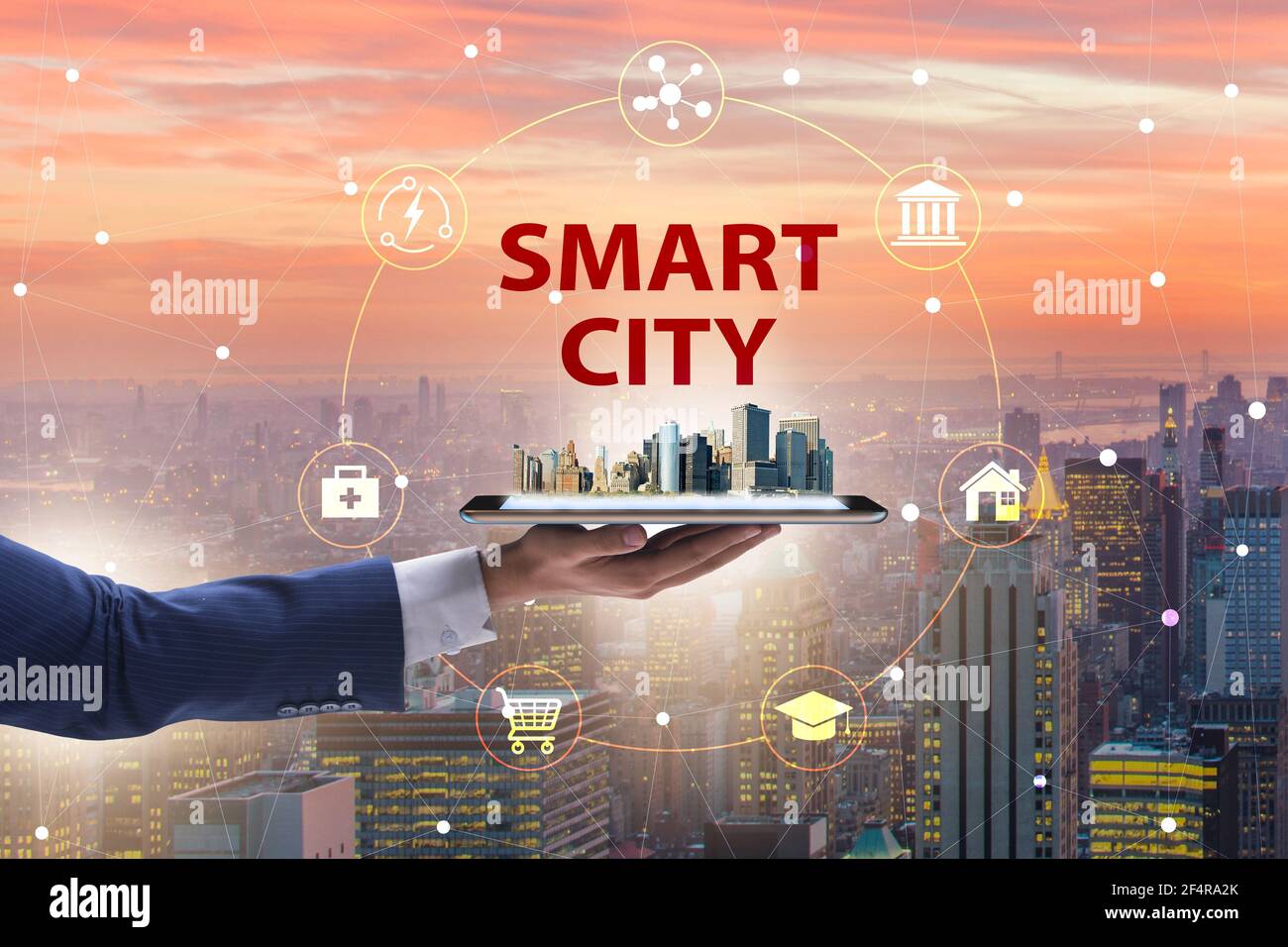 Smart city connected wireless ai hi-res stock photography and images ...