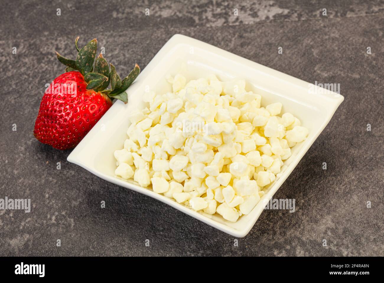 Dietary food - grain cottage cheese in the bowl Stock Photo - Alamy
