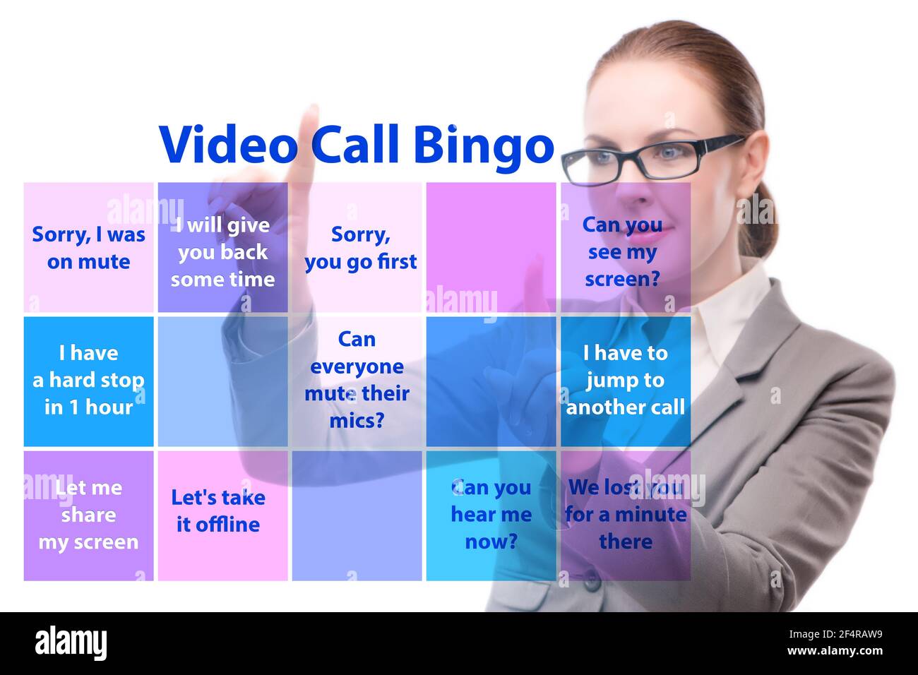 Woman video conference funny Cut Out Stock Images & Pictures - Alamy