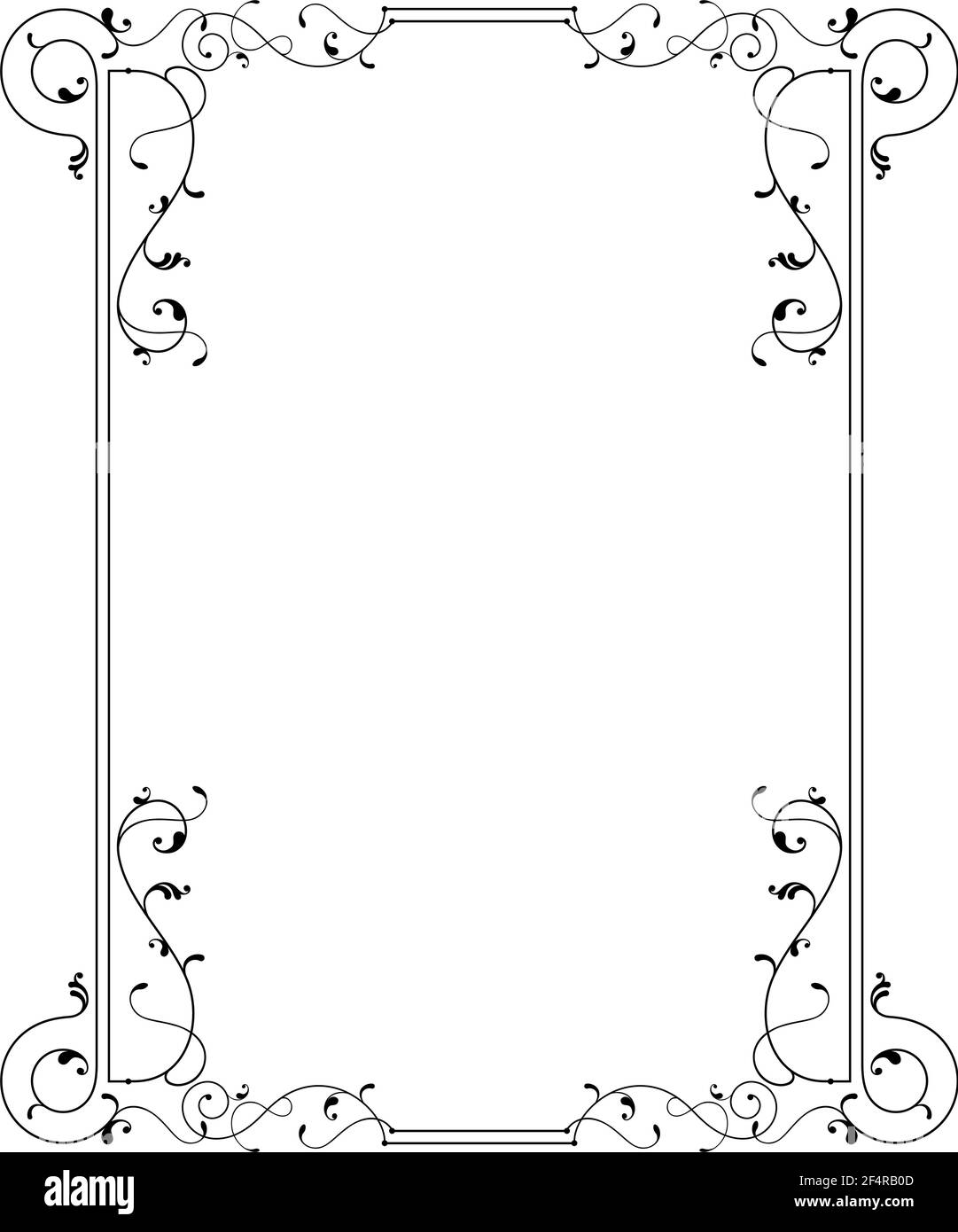 Frame Border Decorative Design Vector Art Illustration Stock Vector ...