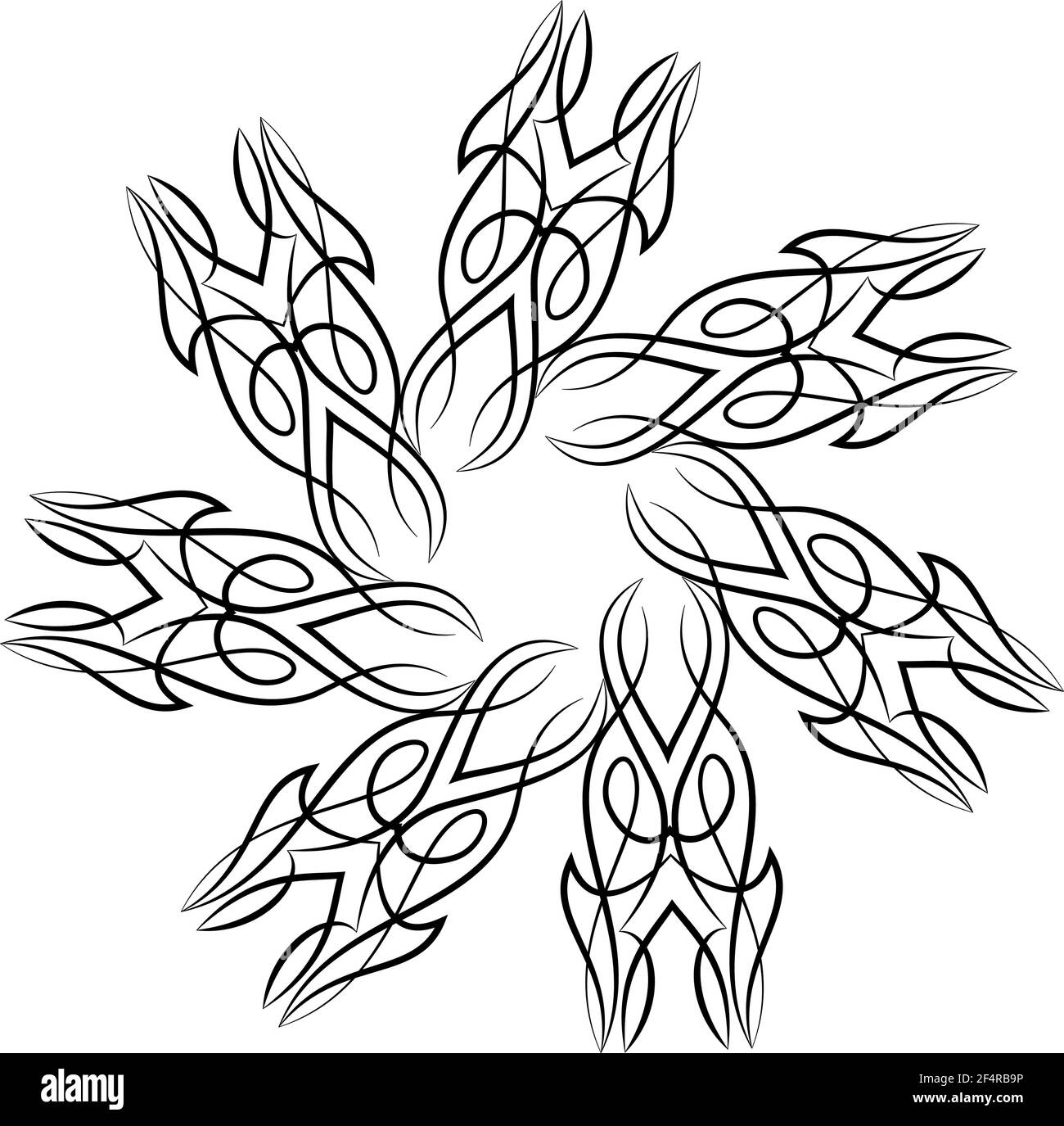 Pinstripe Design Circular Vinyl Ready Vector Illustration Stock Vector ...