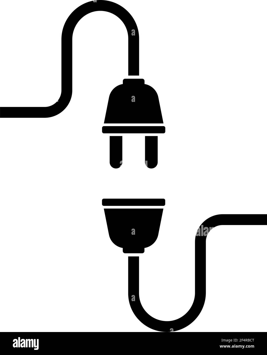 Plug Male Female Connection Icon Vector Illustration Stock Vector Image ...