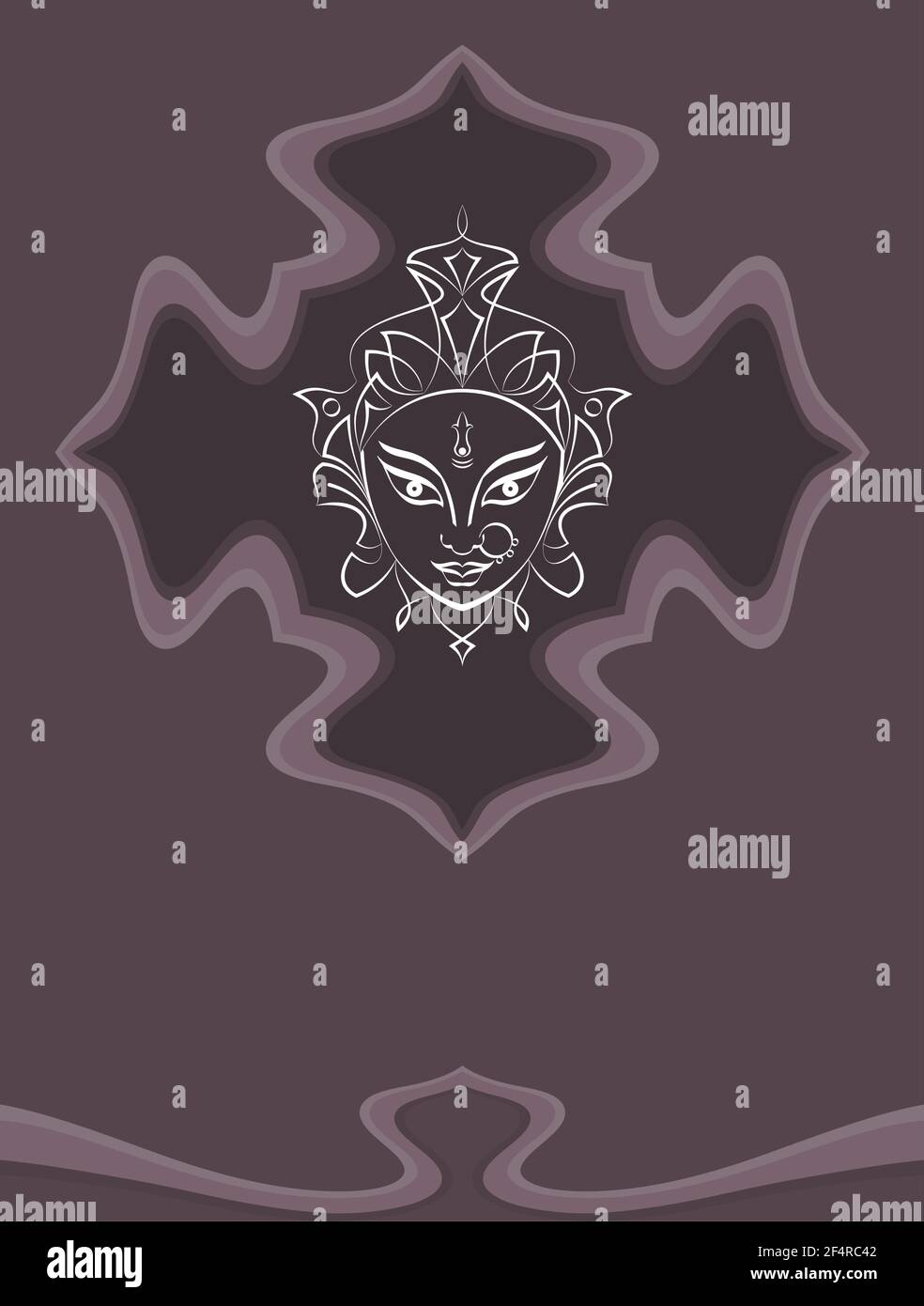 Durga Goddess of Power Vector Illustration Stock Vector Image & Art - Alamy