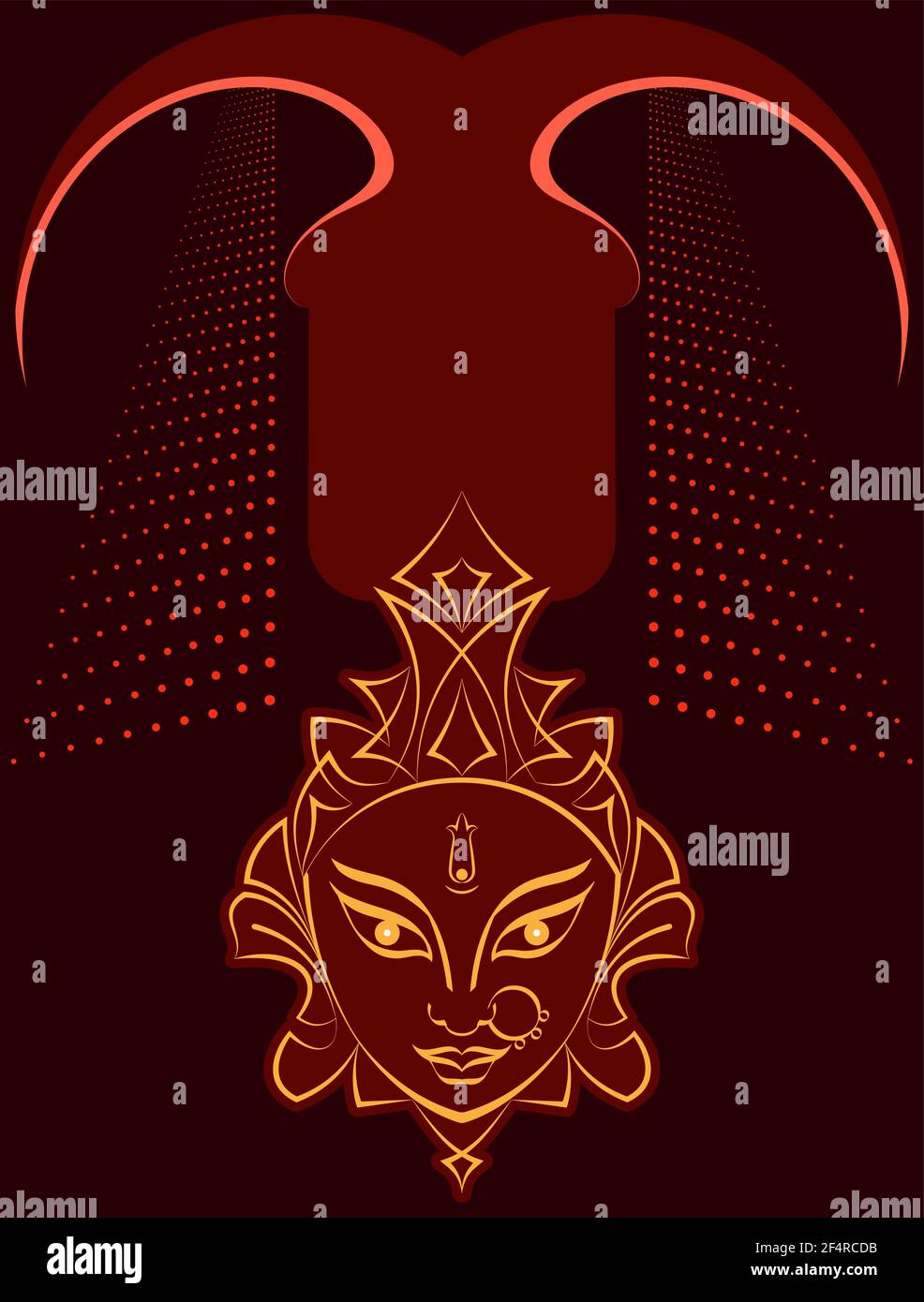 Durga Goddess of Power Vector Illustration Stock Vector Image & Art - Alamy