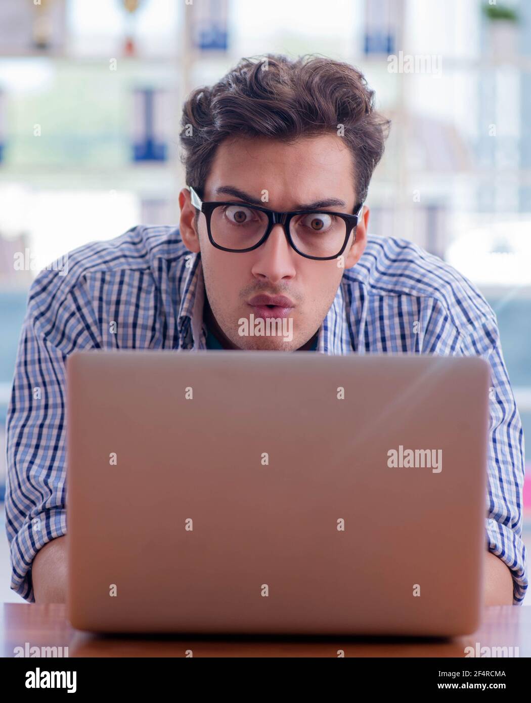 University student laptop nervous hi-res stock photography and images ...