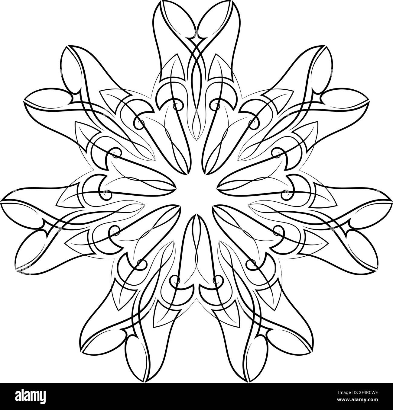 Pinstripe Design Circular Vinyl Ready Vector Illustration Stock Vector ...