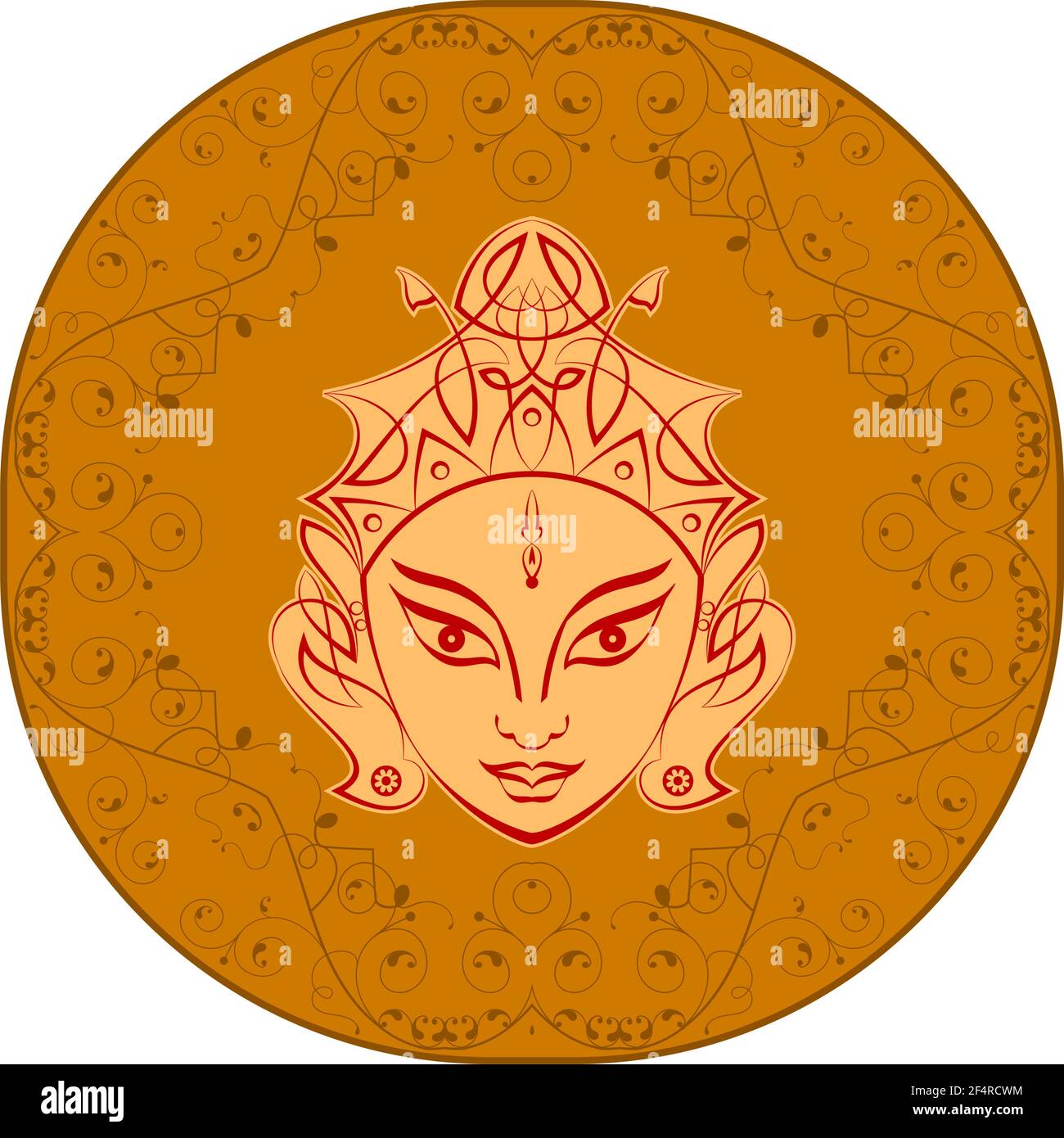 Durga Goddess of Power Vector Illustration Stock Vector Image & Art - Alamy
