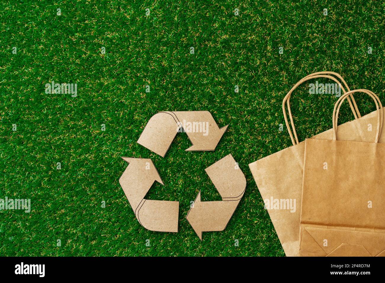 Craft paper eco bag, eco-friendly concept of consumption Stock Photo ...