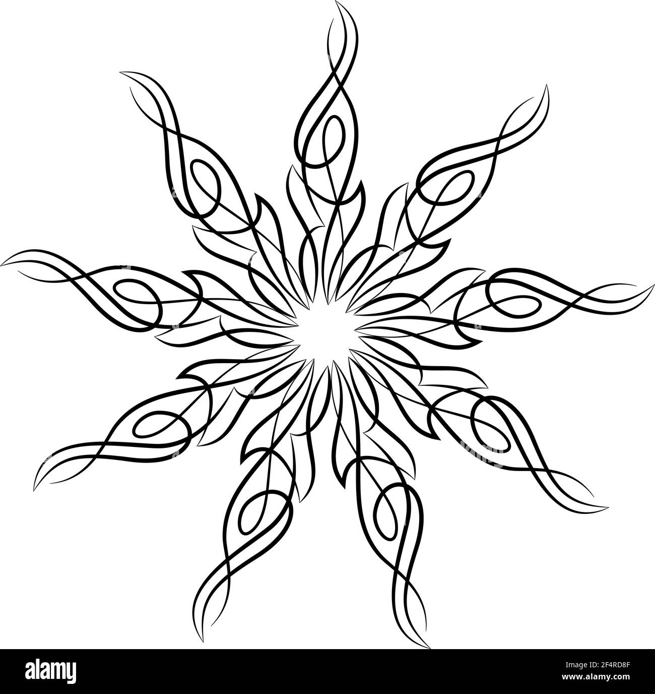 Pinstripe Design Circular Vinyl Ready Vector Illustration Stock Vector ...