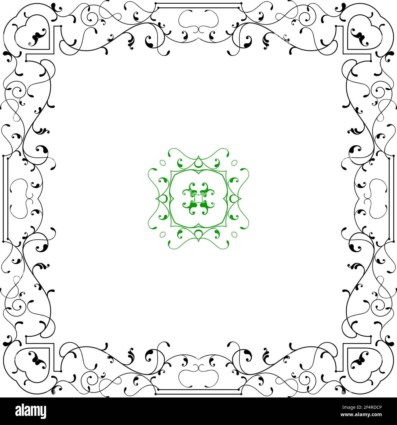 Frame Border Decorative Design Vector Art Illustration Stock Vector ...
