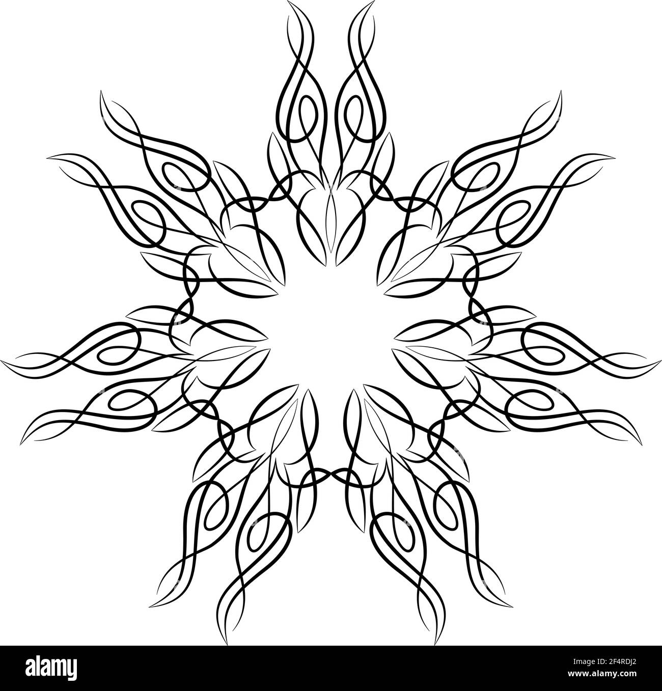 Pinstripe Design Circular Vinyl Ready Vector Illustration Stock Vector ...