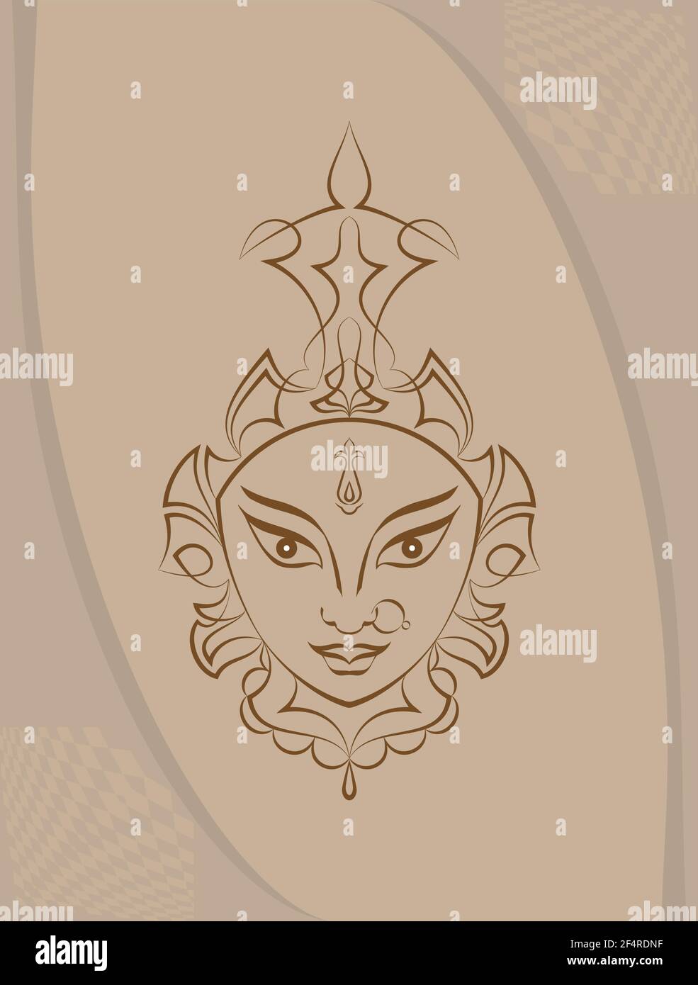 Durga Goddess of Power Vector Illustration Stock Vector Image & Art - Alamy