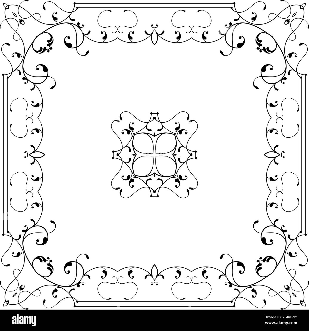Frame Border Decorative Design Vector Art Illustration Stock Vector ...